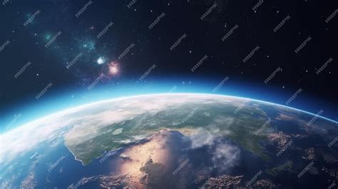 Premium Photo Planet Earth Surface In Space Orbit Of Planet Generative Ai