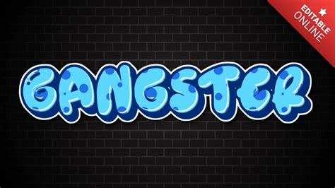 Gangster Blue Graffiti Text Effect Generator