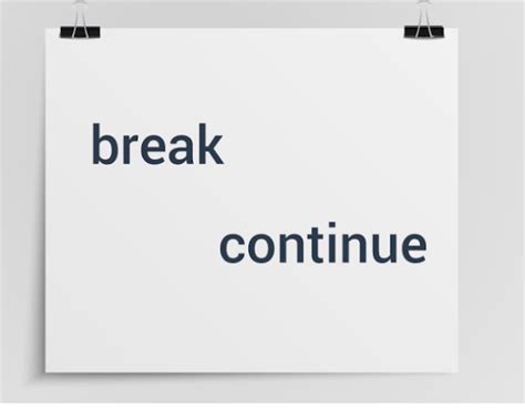 Break And Continue Statement In C