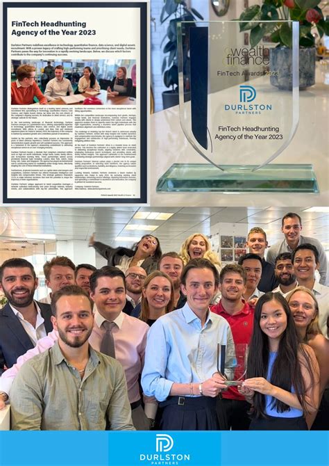 Oriana H On Linkedin Durlston Partners Named Fintech Headhunting Agency Of The Year