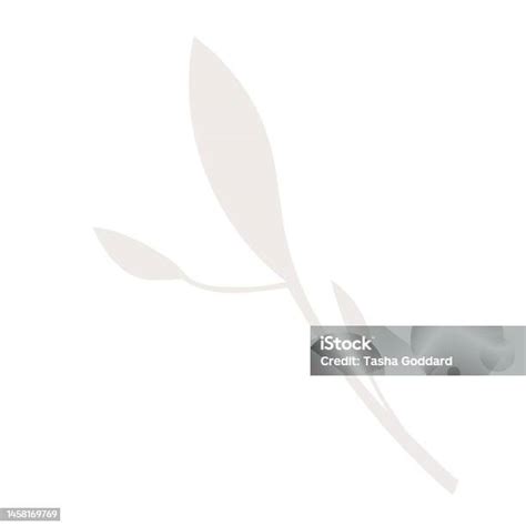 Daun Ilustrasi Individu Yang Terisolasi Dalam Palet Warna Netral Untuk Digunakan Sebagai Elemen