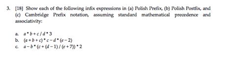 Solved Show Each Of The Following Infix Expressions In Chegg