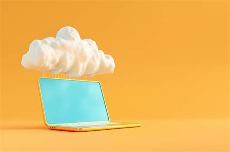 Premium Photo Laptop And Cloud Storage In The Concept Of Remote Work