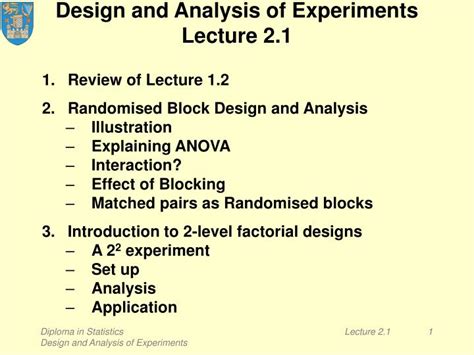ppt design and analysis of experiments lecture 2 1 powerpoint