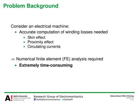 reduced basis finite element modelling of electrical machines with