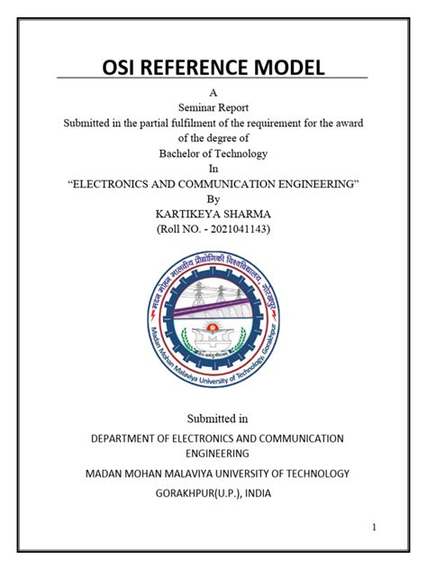 Seminar Report Osi Download Free Pdf Osi Model Computer Network