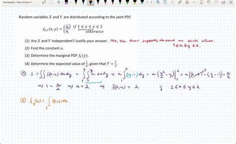 suppose x and y are continuous random variables with joint pdf fx y exy