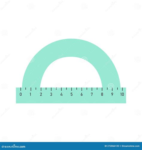 Protractor Ruler Icon School Illustration Education Icon