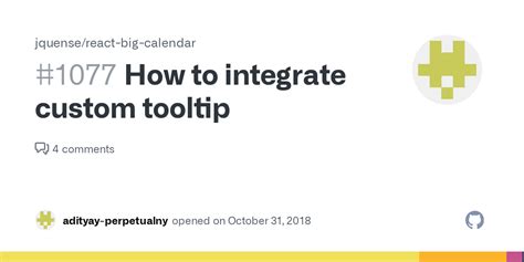 How To Integrate Custom Tooltip · Issue 1077 · Jquensereact Big