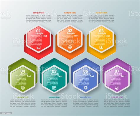 추상 3d 용지 인포그래픽 비즈니스 템플릿 벡터 일러스트레이션 육각형에 대한 스톡 벡터 아트 및 기타 이미지 육각형 인포