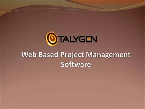 Web Based Project Management Software Ppt