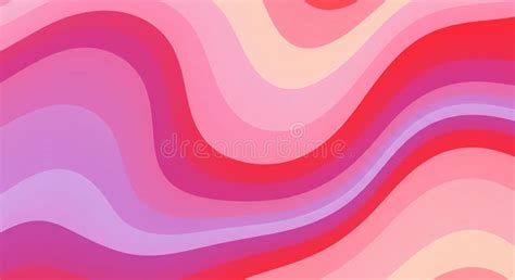 Abstract Wavy Pattern With Soft Undulating Curves In Shades Of Pink