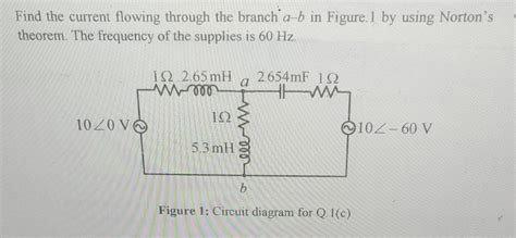 Solved Find The Current Flowing Through The Branch A−b In