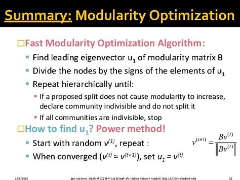 Community Detection Modularity And Trawling CS W
