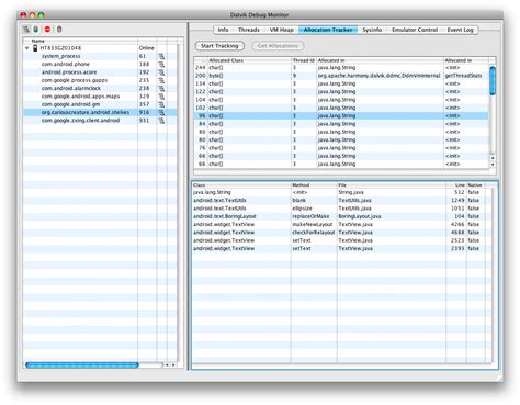 tracking memory allocations android developers