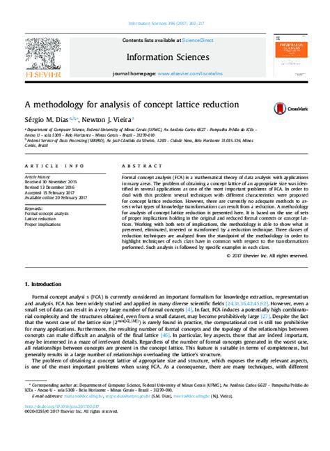 pdf a methodology for analysis of concept lattice reduction