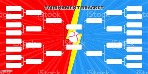 16 팀 토너먼트 브래킷 챔피언십 템플릿 플랫 스타일 디자인 벡터 일러스트레이션 Championship에 대한 스톡 벡터 아트 및 기타 이미지 Championship