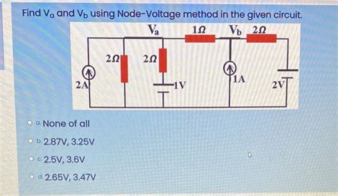 Solved Find Va And Vb Using Node Voltage Method In The Given