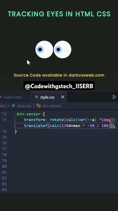 Tracking Eyes In Html Css Youtube