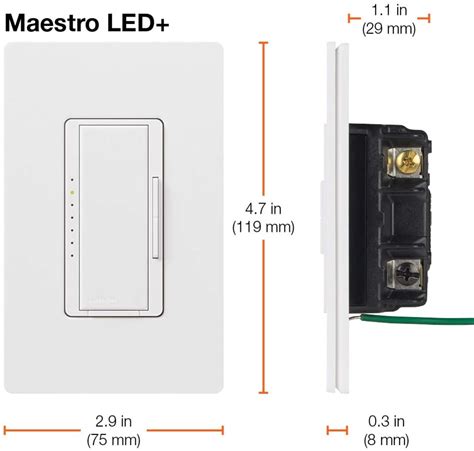 Lutron Maestro Led Dimmer With Switch For Dimmable Ledhalogenincande