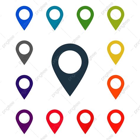 Colorful Memphis Style Vector Design Images Colored Pointers In Abstract Style On White