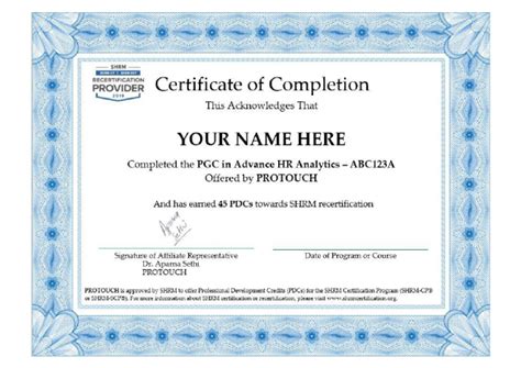 Shrm Certificate Pdf