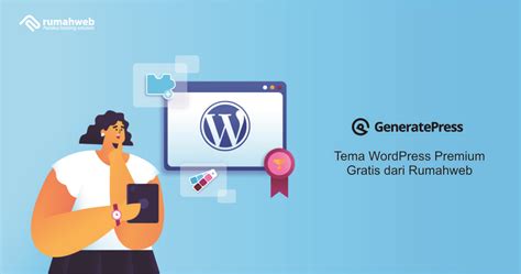 generatepress theme wordpress premium gratis dari rumahweb
