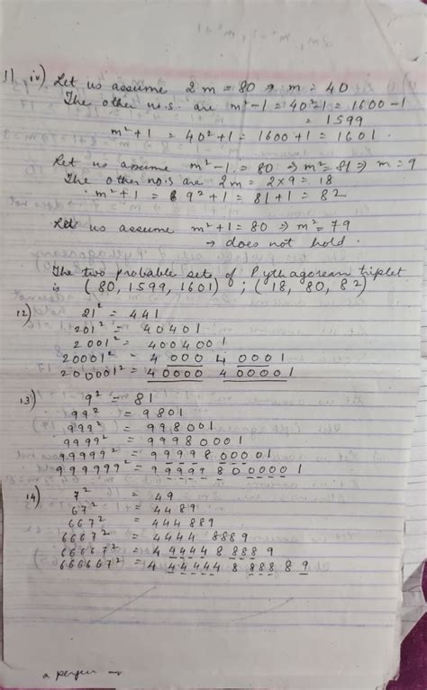 Ex Squares And Square Roots Class Mathematics M L Agarwal