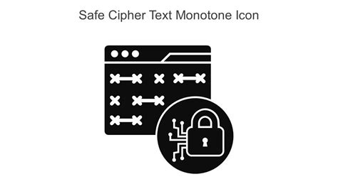 Safe Cipher Text Monotone Icon In Powerpoint Pptx Png And Editable Eps Format PPT Slide