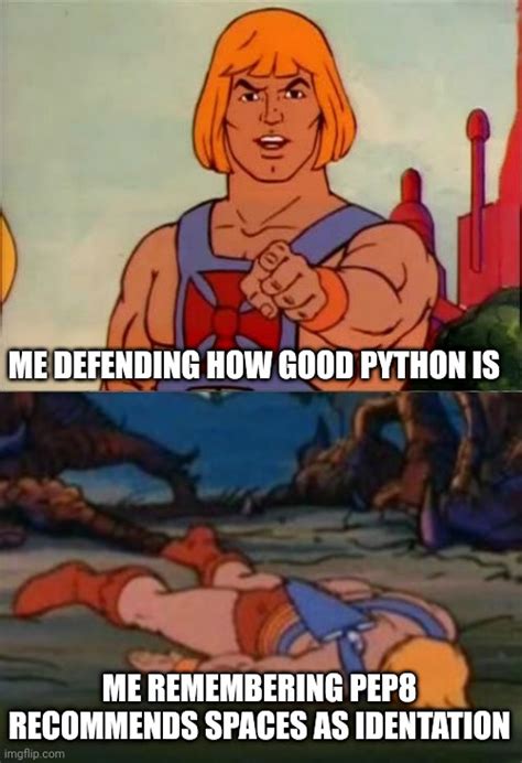 Decent People Use Tabs But Python Great Guys R ProgrammerHumor