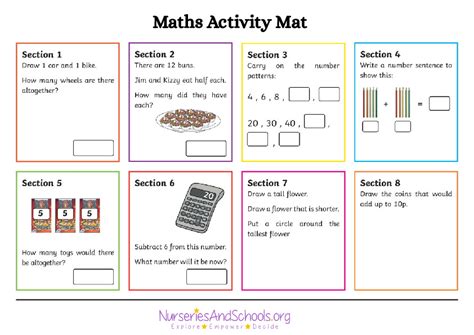Maths Activity Mat Free Worksheet Uk