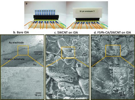 A Photographs Of The Array Device Containing 9 Sensors Deposited On Download Scientific