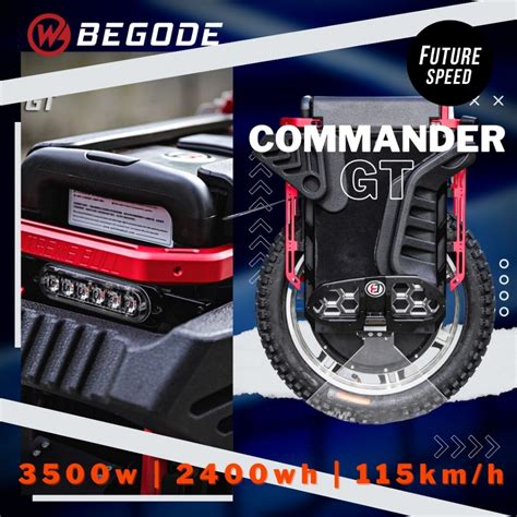 2023 New] Begode Commander Gt Self Balancing Electric Unicycle 3500w 2400wh 115km H Shopee