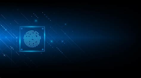 Premium Vector Abstract Security System Concept With Fingerprint On