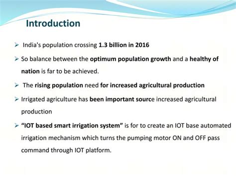 Iot Based Smart Irrigation System Pptx Internet Computing