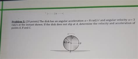 solved problem 5 20 ﻿points ﻿the disk has an angular