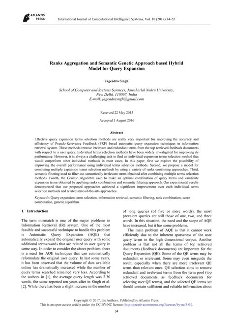 Pdf Ranks Aggregation And Semantic Genetic Approach Based Hybrid