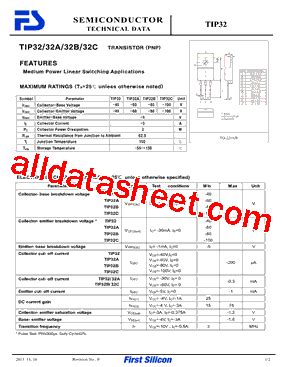 TIP C Datasheet PDF First Silicon Co Ltd
