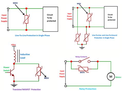 Varistor Circuit Varistors Metal Oxide Varistors Mov Rs