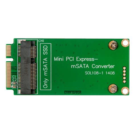 Адаптер-переходник для установки диска SSD mSATA в разъем miniPCIe ...