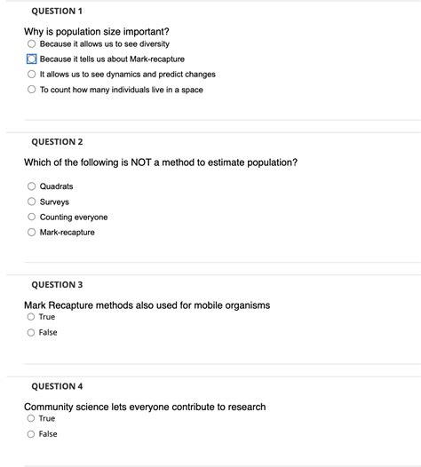 Solved Question 1 Why Is Population Size Important Because