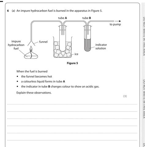 Gcse Edexcel Chemistry Combined Science Identifying Gases An Impure Hydrocarbon Fuel Is Bu
