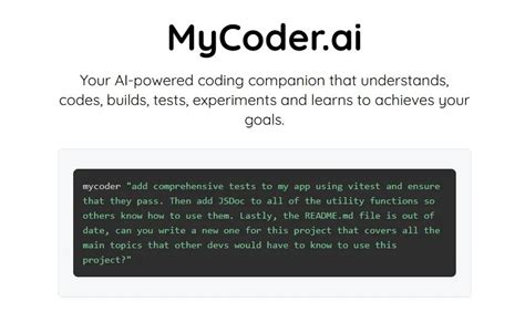 Mycoder：自动修复代码、生成测试用例的命令行ai工具 Sharenet