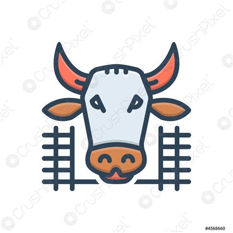 Cow In Shed Stock Vector 4568660 Crushpixel