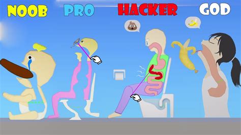 NOOB Vs PRO Vs HACKER Vs GOD Eating Simulator YouTube