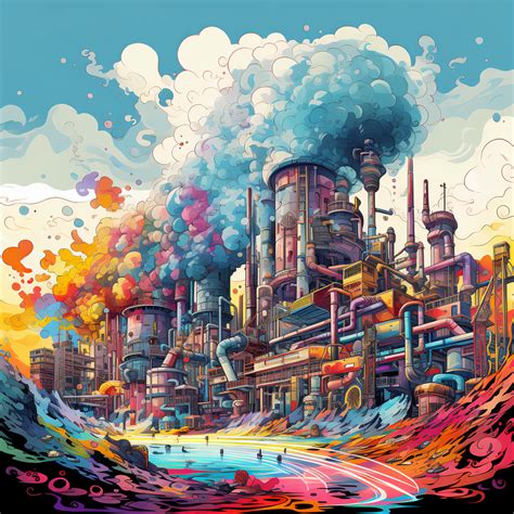 Download Landscape Pollution Industry Royalty Free Stock Illustration