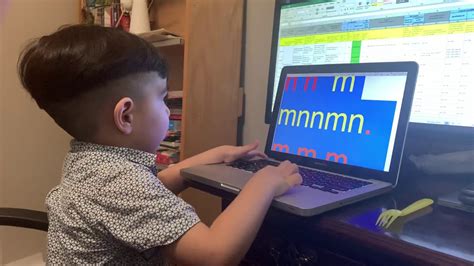 3 year old knows how to use textedit on macbook youtube