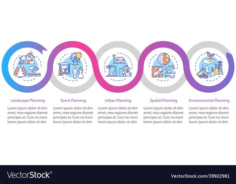 Region Gebäude Infografik Vorlage Landschaft Vektorbild