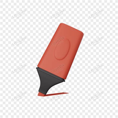 교육 학습 지식 학교 및 수업 디자인에 유용한 3d 렌더링 형광펜 격리 Png 일러스트 무료 다운로드 Lovepik