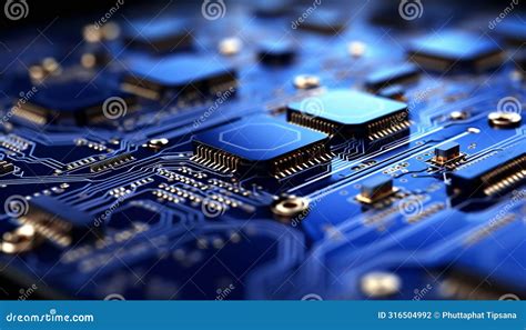 Abstract Advanced Micro Quantum Computer Communication Concept Artificial Intelligence Or Ai